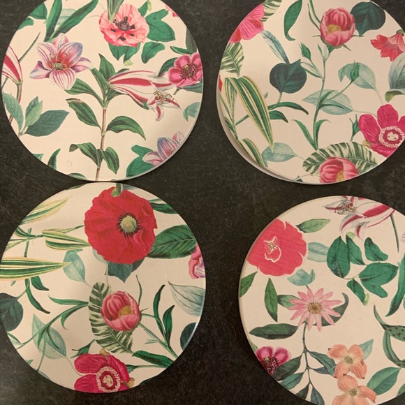 Dining | New Set Of Four Coasters With Floral Designs | Poshmark